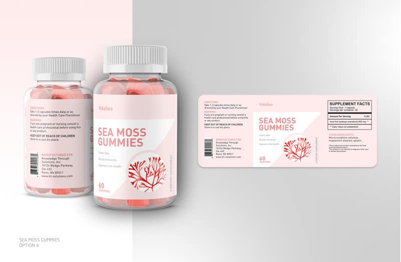 A DIETARY SUPPLEMENT LABEL design for Sea-Moss-Gummies - Chamila Maldeniya