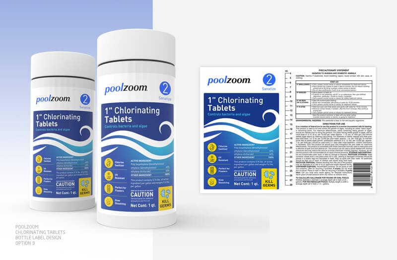 Chlorine Tablet bottle labels - Chamila Maldeniya
