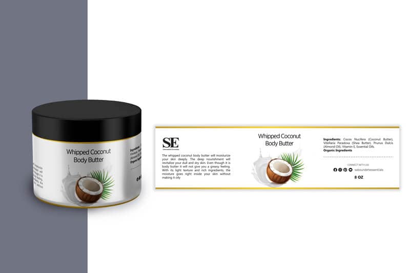 Body Butter Label Design - Chamila Maldeniya