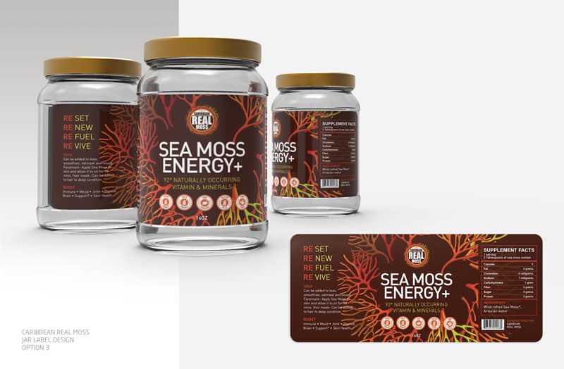Sea moss gel label design - Chamila Maldeniya