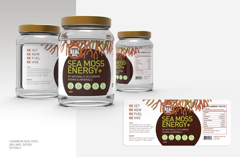 Sea moss gel label design - Chamila Maldeniya